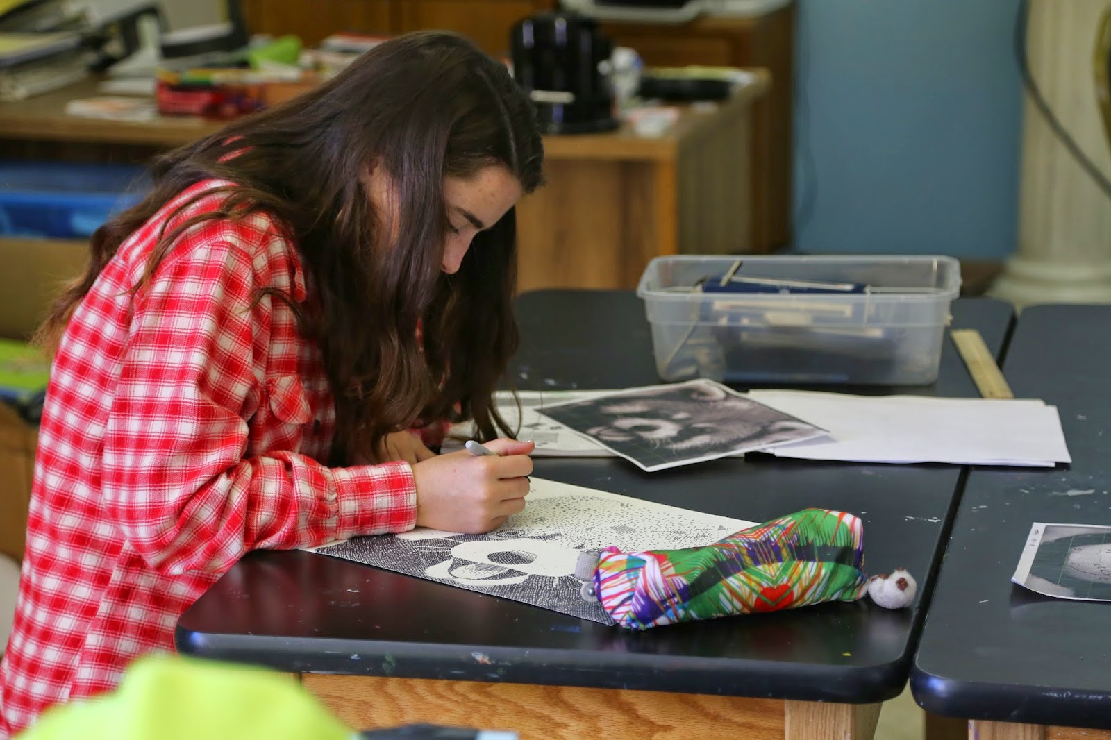 Grauer Art: Line technique drawing, 8th Grade Art