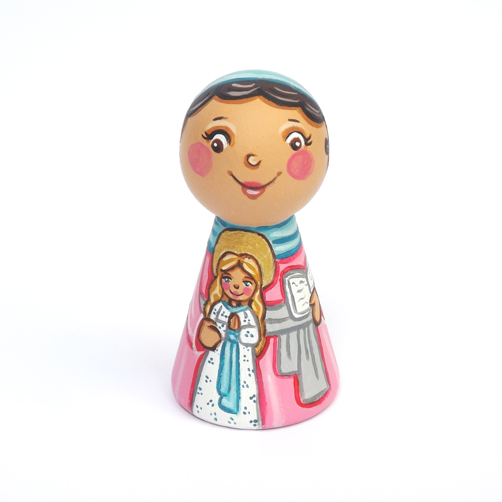 Under Angel Wings: Saint Anne - hand painted patron saint figurines ...