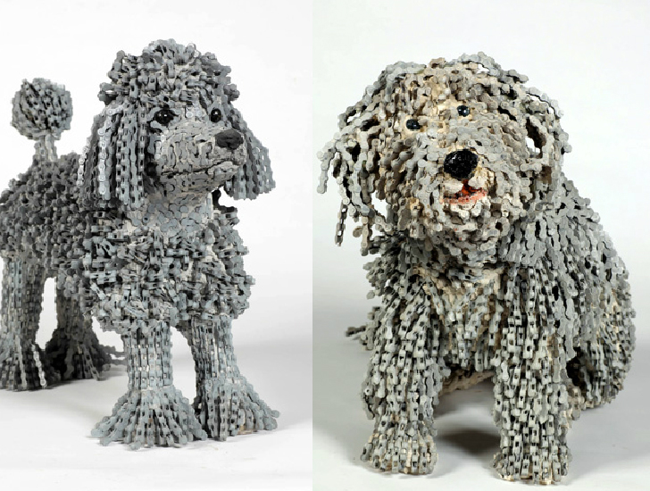 unique bike-chain artwork ~ ideas arts and crafts projects