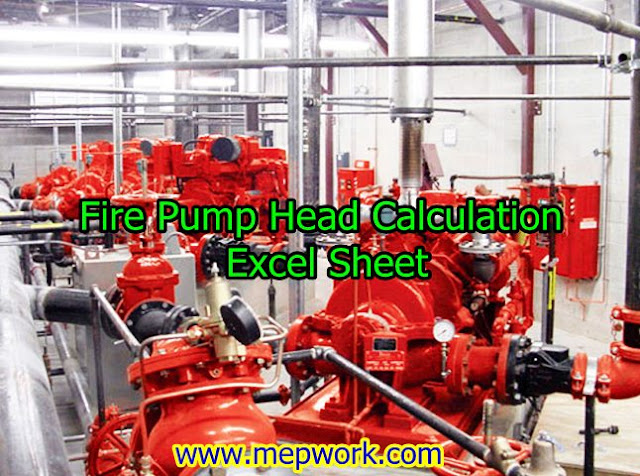 Download Fire Pump Head Calculation Excel Sheet