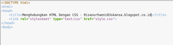 Menghubungkan HTML dengan CSS - Risanurhaeni