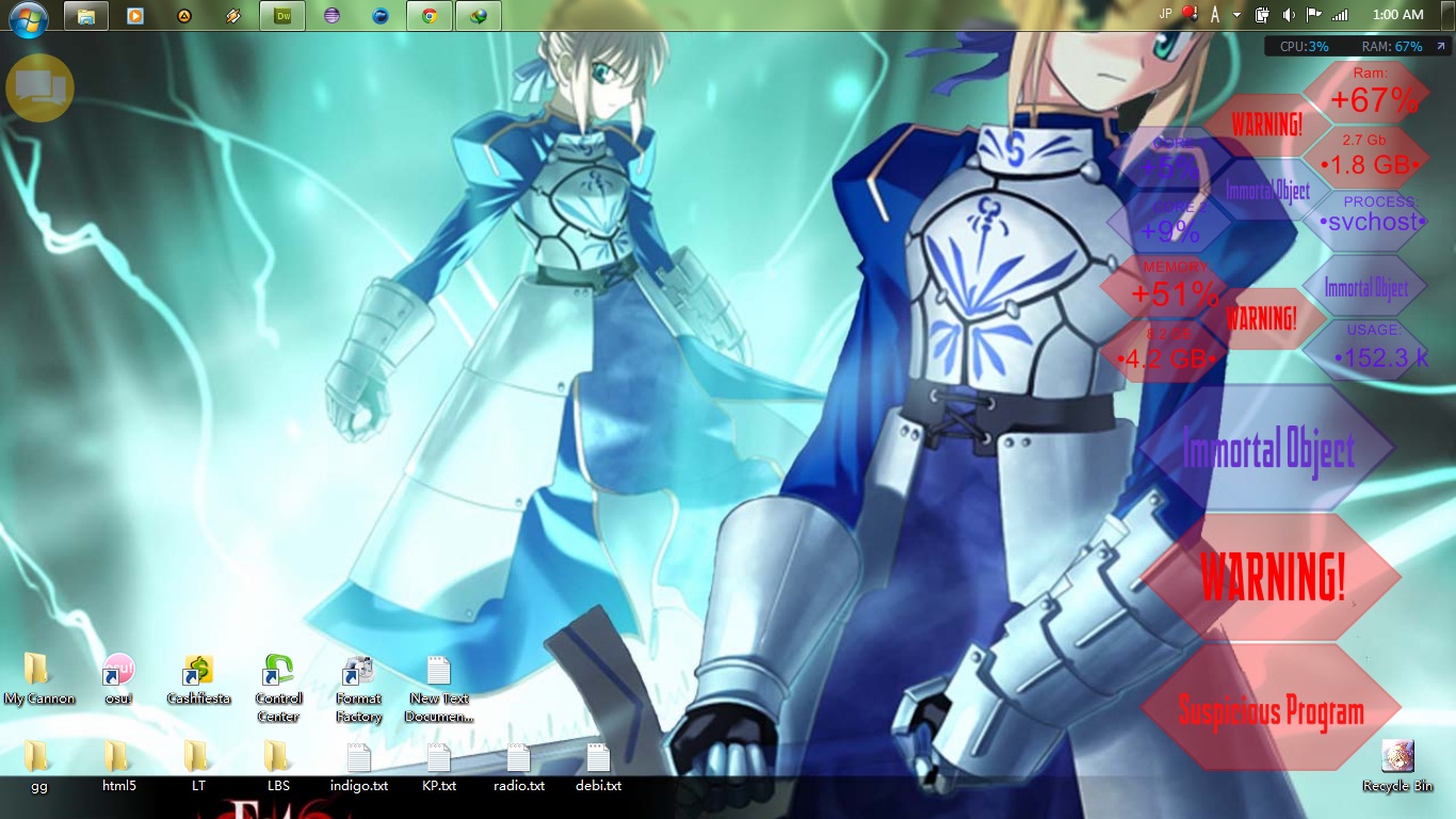 Saber Fate/Stay Night Theme untuk Windows 7 - Japanesse and Anime ...