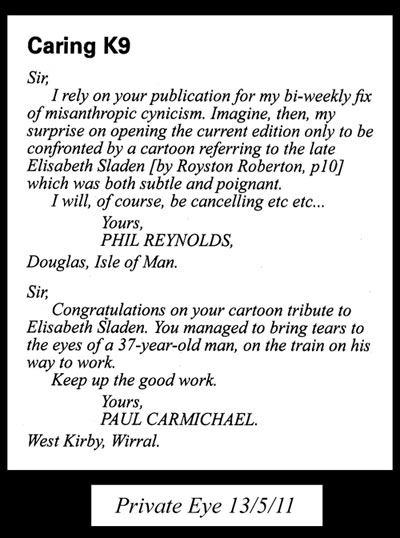 Royston Cartoons: Finally made it to the Letters page