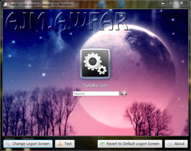 AJM.AWFAR: Logon Screen Changer for Windows 7 v1.2