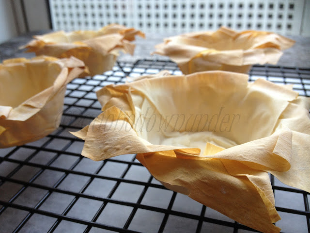 adobo down under: Mango filo pastry with pistachios