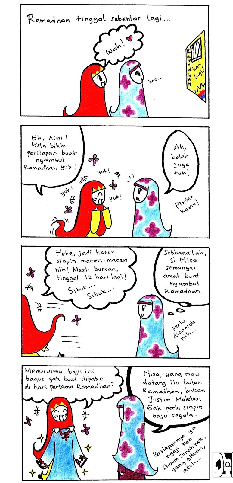 Komik Muslimah: KOMIK PANEL 5 : siap-siap buat Ramadhan yuk!