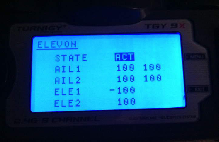 EastBay RC: Turnigy 9x Elevon Mixing