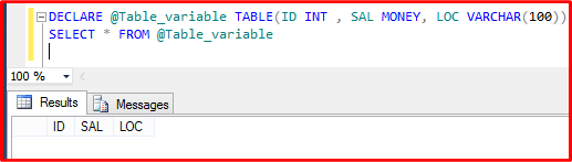 Bala Krishnas Msbi Blog Sql Server Table Variables