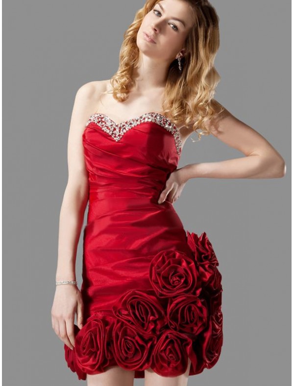 RainingBlossoms Evening Dresses: Red Stunning Prom Dresses
