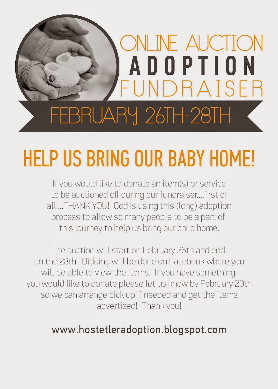His Glory Our Joy: ONLINE AUCTION ADOPTION FUNDRAISER