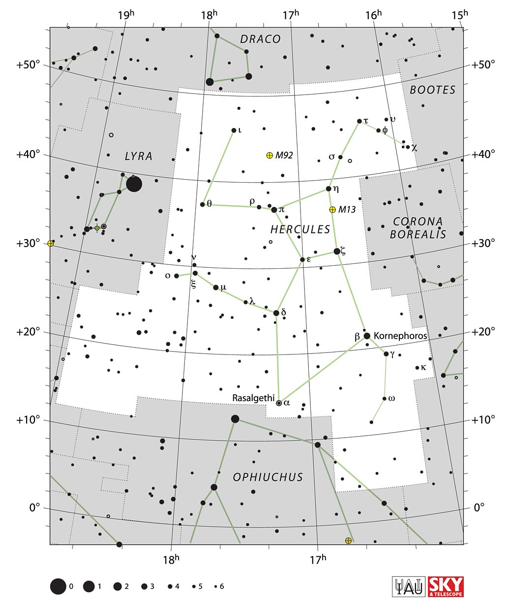 Earth and Space News: Four Star Keystone Asterism Contains Hercules ...