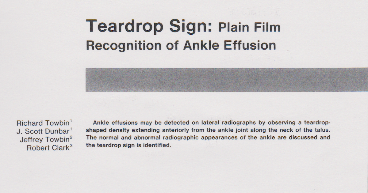 整形外科リハビリテーション学会京都支部スタッフブログ: teardrop signについて