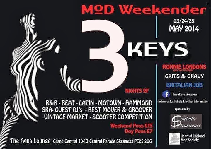 Modernist Society: Skegness Mod Weekender Flyer for 23/24/25 May