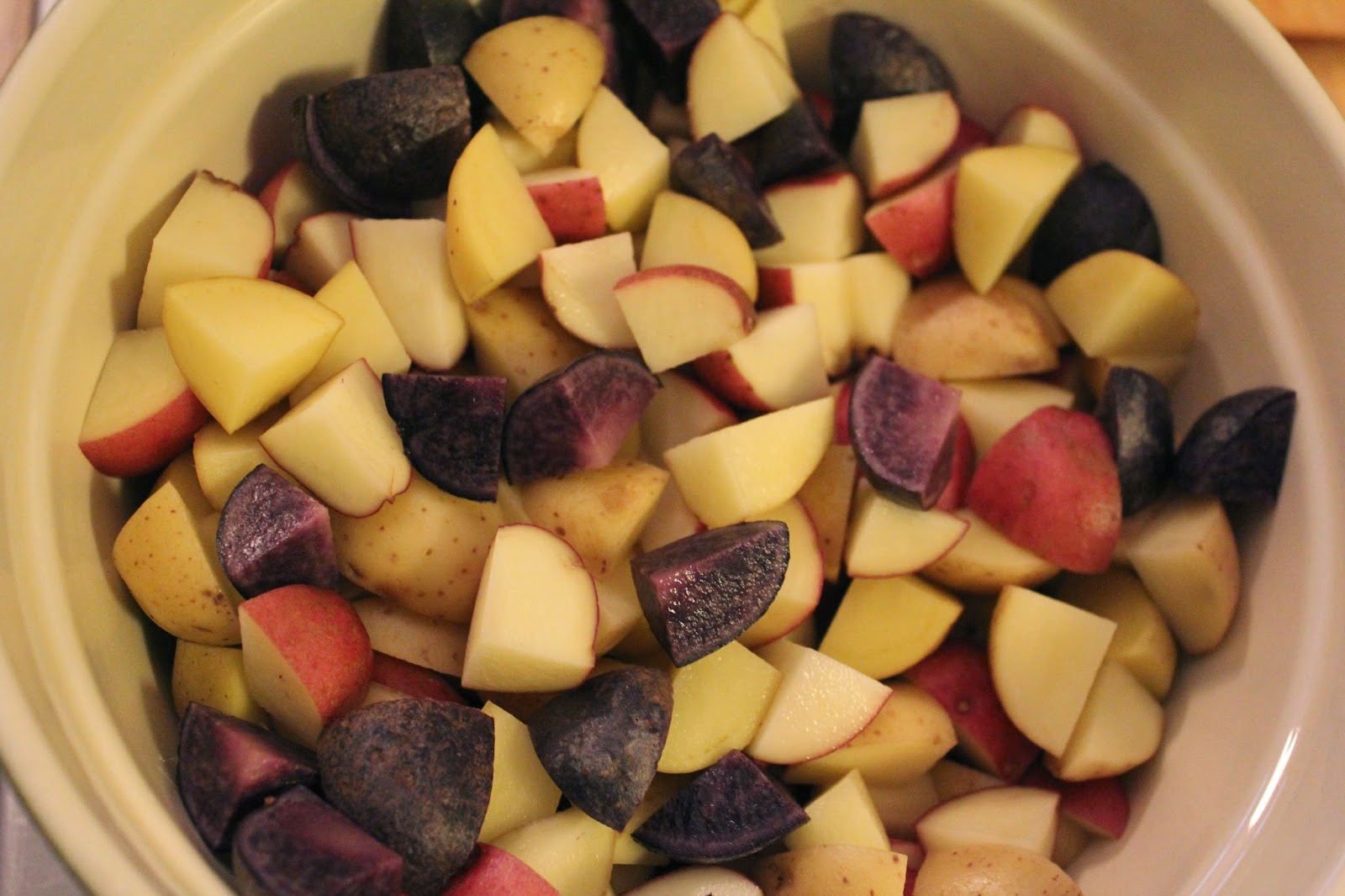 Treasuring Simplicity: Roasted Multi-Colored Potatoes