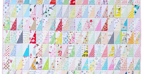 Red Pepper Quilts: Half Rectangle Triangle Quilt - A Finished Quilt