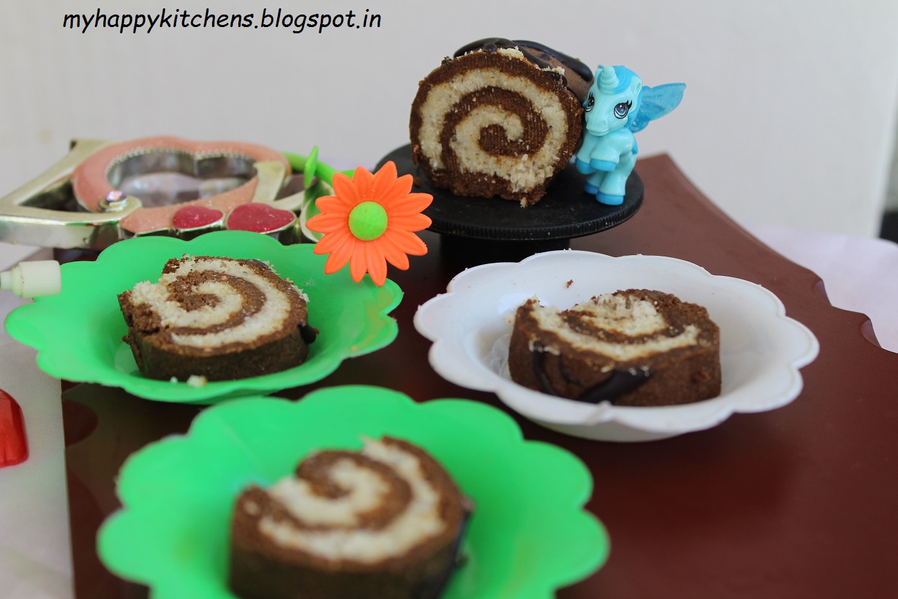 NO BAKE HEALTHY CHOCOLATE ,COCONUT SWISS ROLL