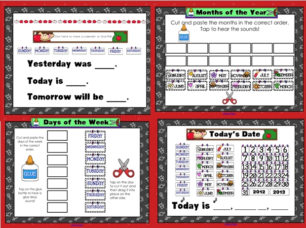 First Grade Gallery- Lessons for Little Learners: SmartBoard Calendar ...