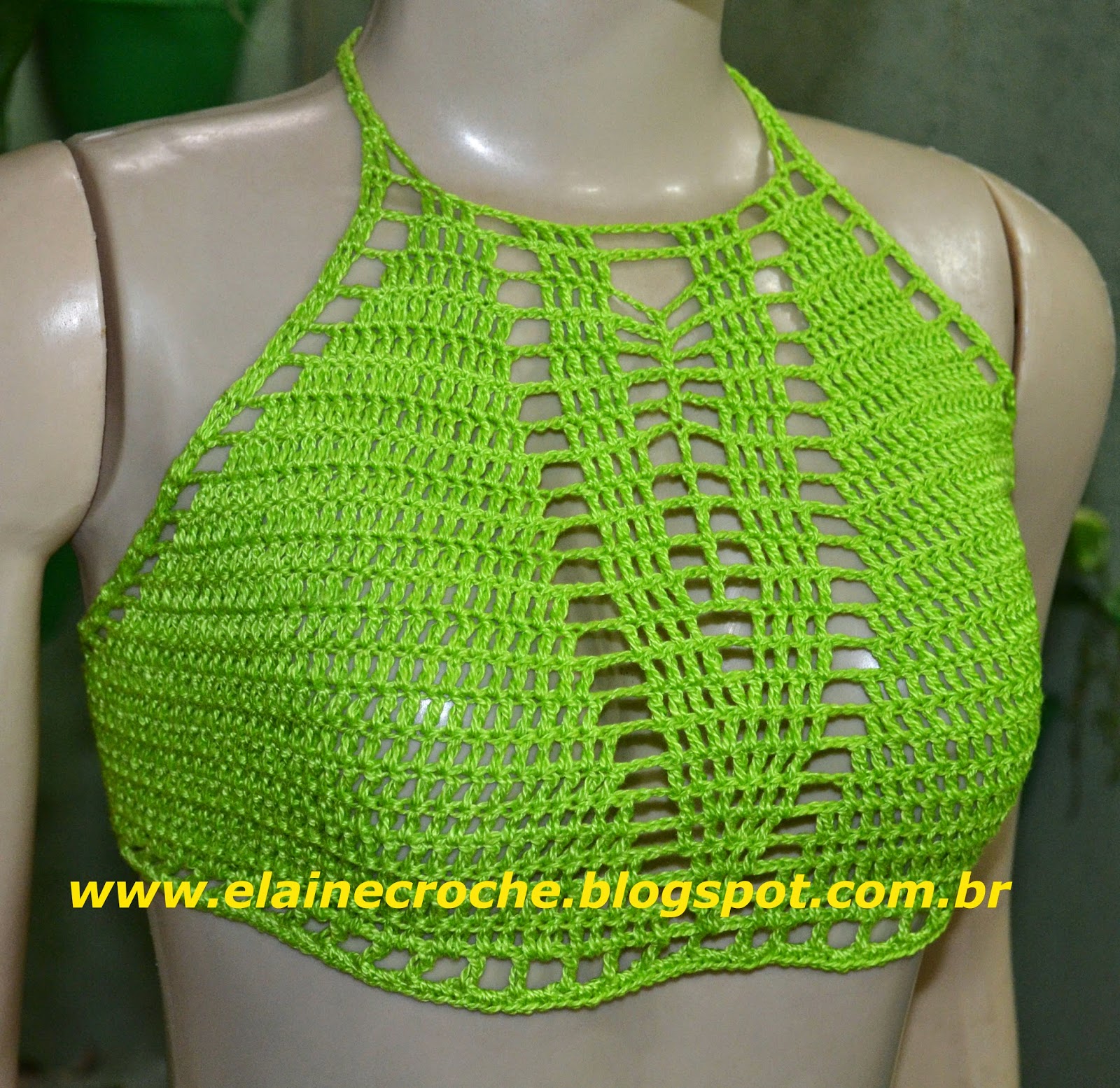 Elaine Croche: Cropped em Crochê - Top das Estrelas - Vídeo Aula Crochê