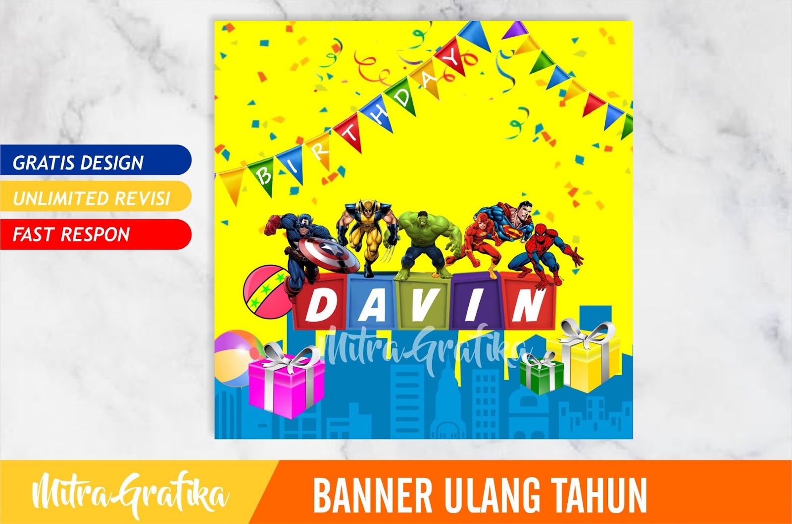 Backdrop Ultah/ Background Banner Ulang Tahun