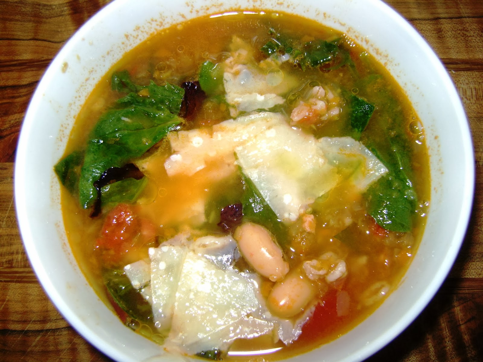 Toasted Spelt Soup with Escarole and White Beans - mysavoryspoon