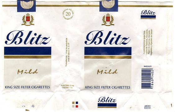 Marquillas de cigarrillos: Blitz Mild