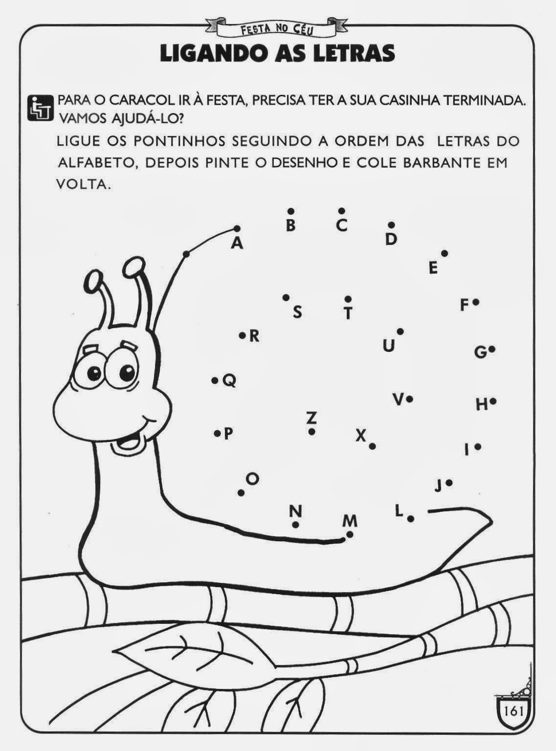 Atividade de Alfabetização - Ligando as Letras em Ordem Alfabética ...