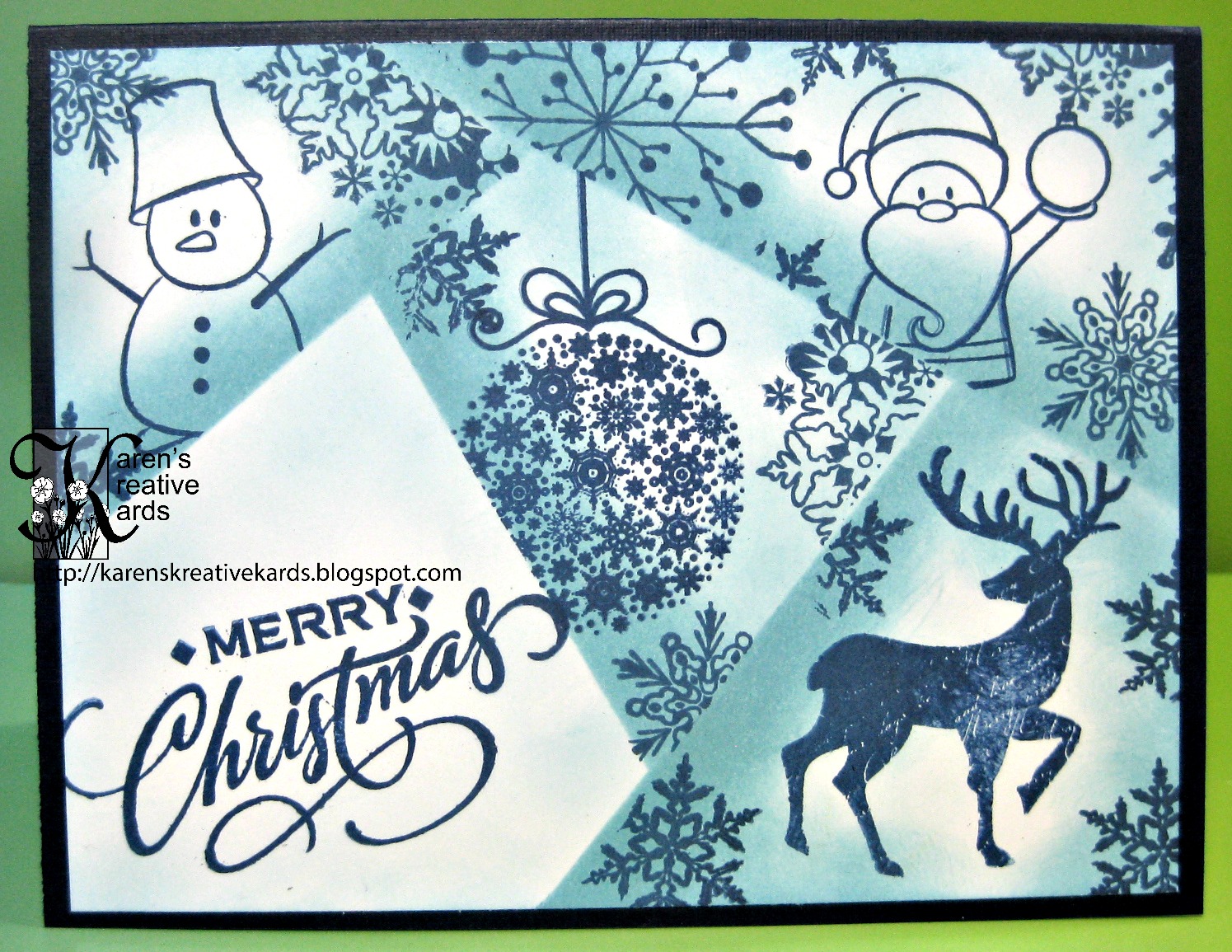 Karen's Kreative Kards: A Christmas Retiform Grid Card