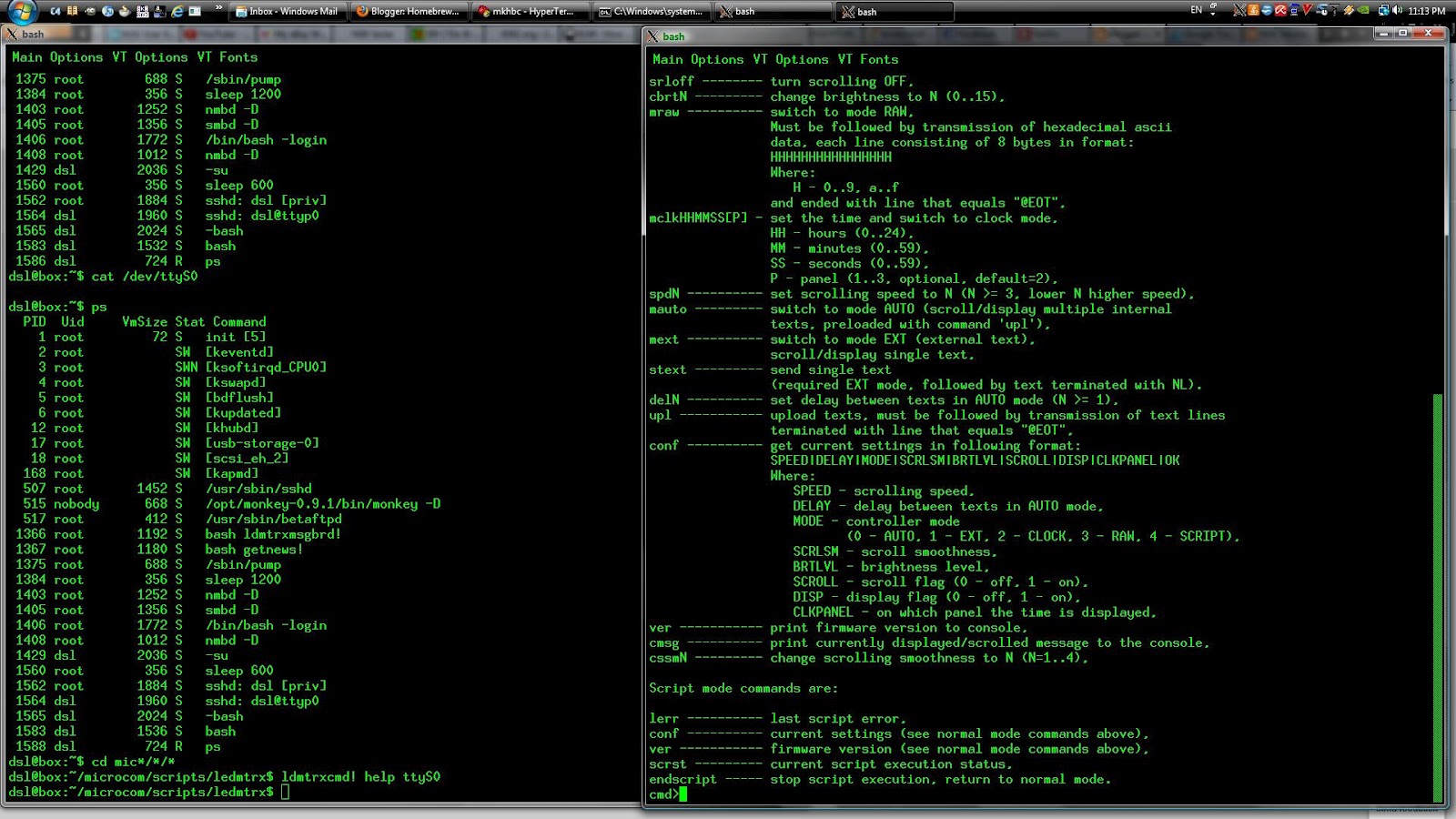 Homebrew Computers: Damn Small Linux + Led Matrix Scrolling Message ...
