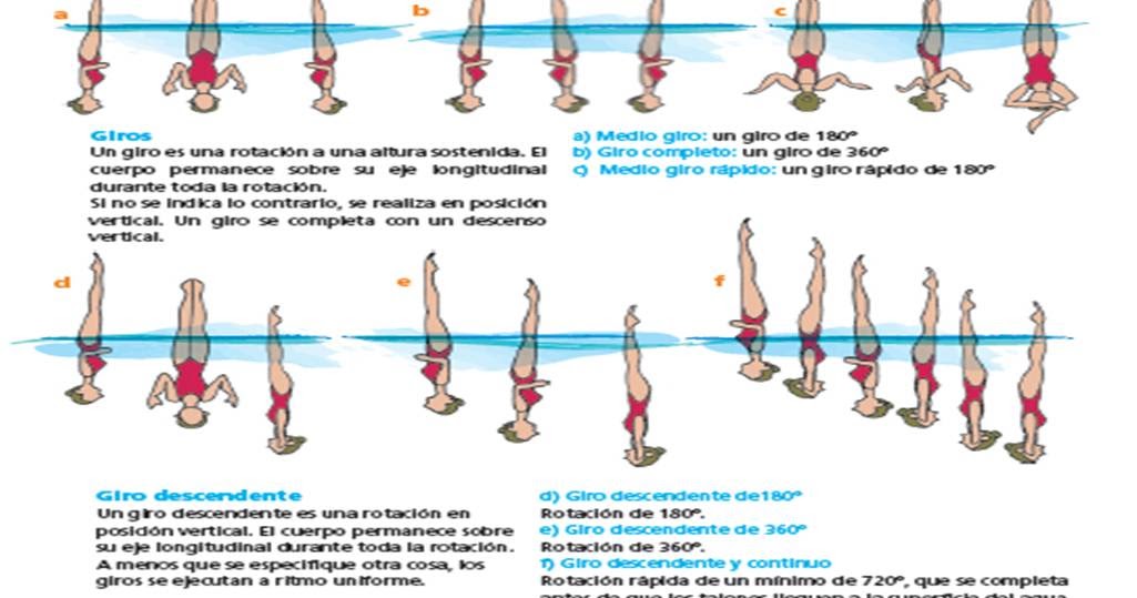 Nado Sincronizado: Posiciones