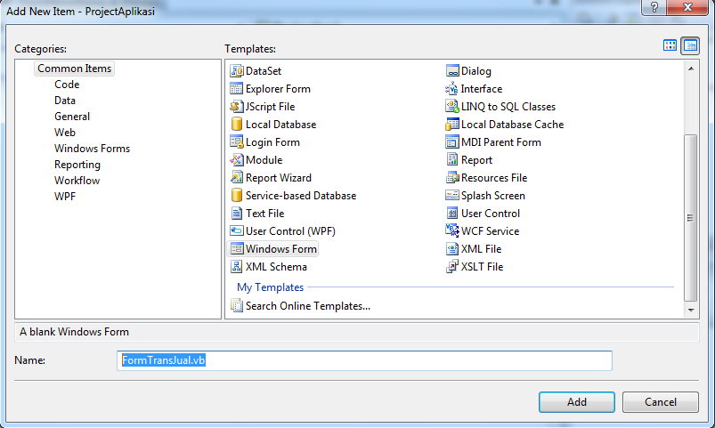 Membuat Form Transaksi Penjualan Obat - Belajar VB 6.0 dan Belajar VB .Net