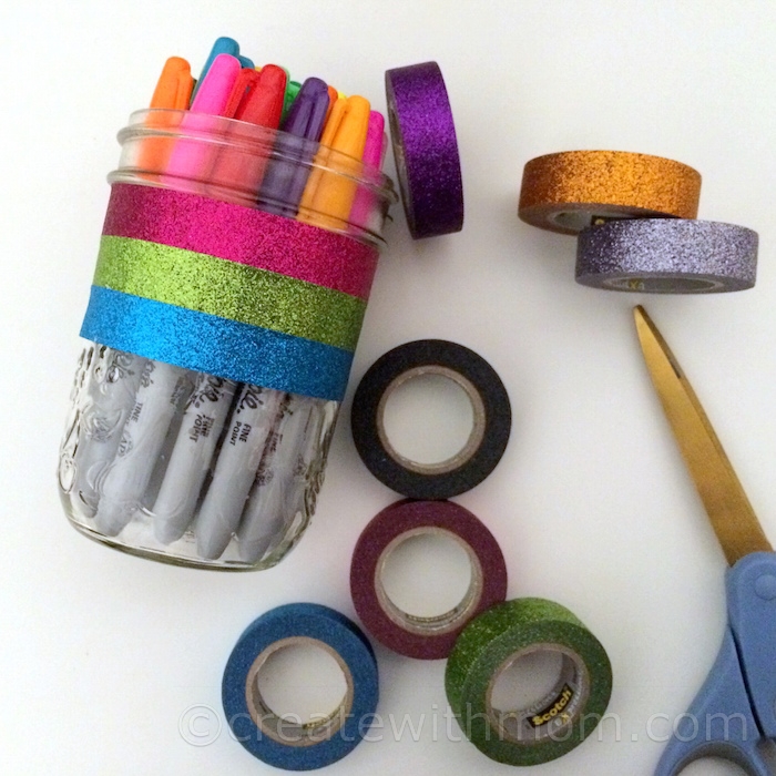 Create With Mom: Metallic Tape Marker Holder