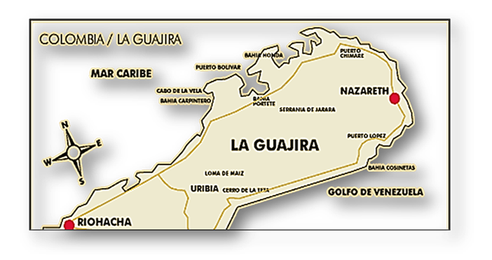 C I E R de la Guajira: UBICACIÓN GEOGRAFICA