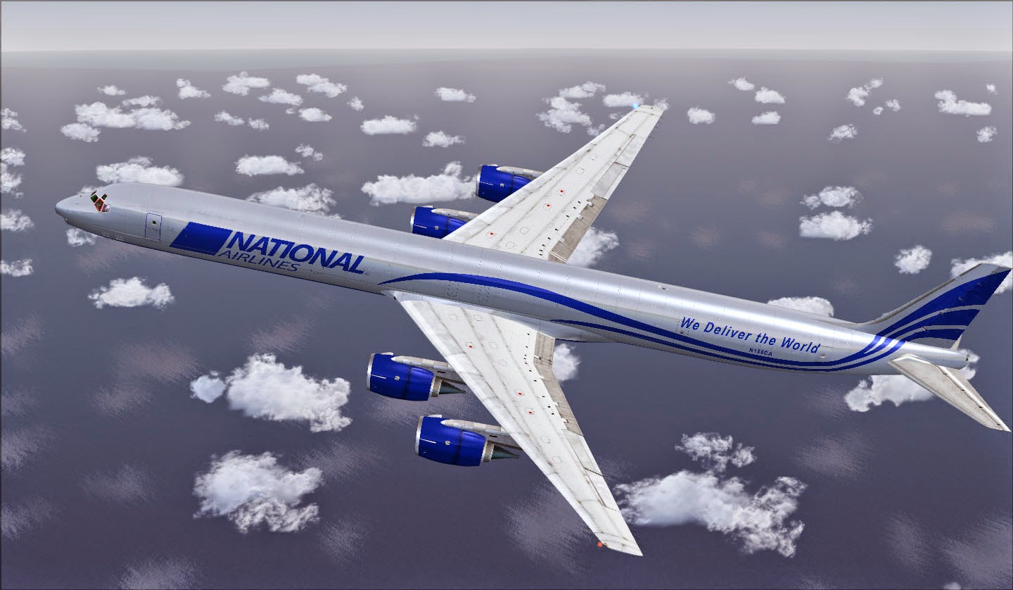 Just Flight DC-8 73F NATIONAL AIRLINES TEXTURE | Skybluexxi Simulator ...