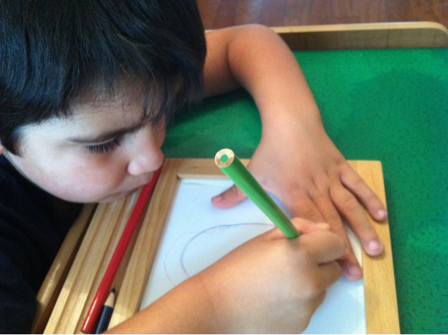 Our Montessori Homeschool: Preparation For Writing - Metal Insets