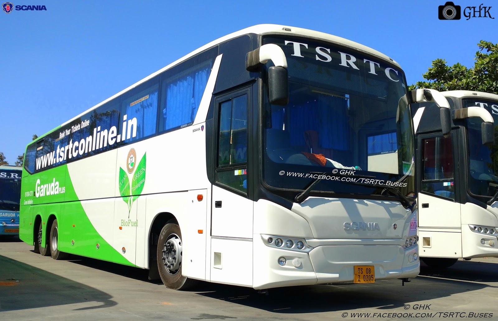 TSRTC BIO DIESEL SCANIA GARUDA PLUS BUSES