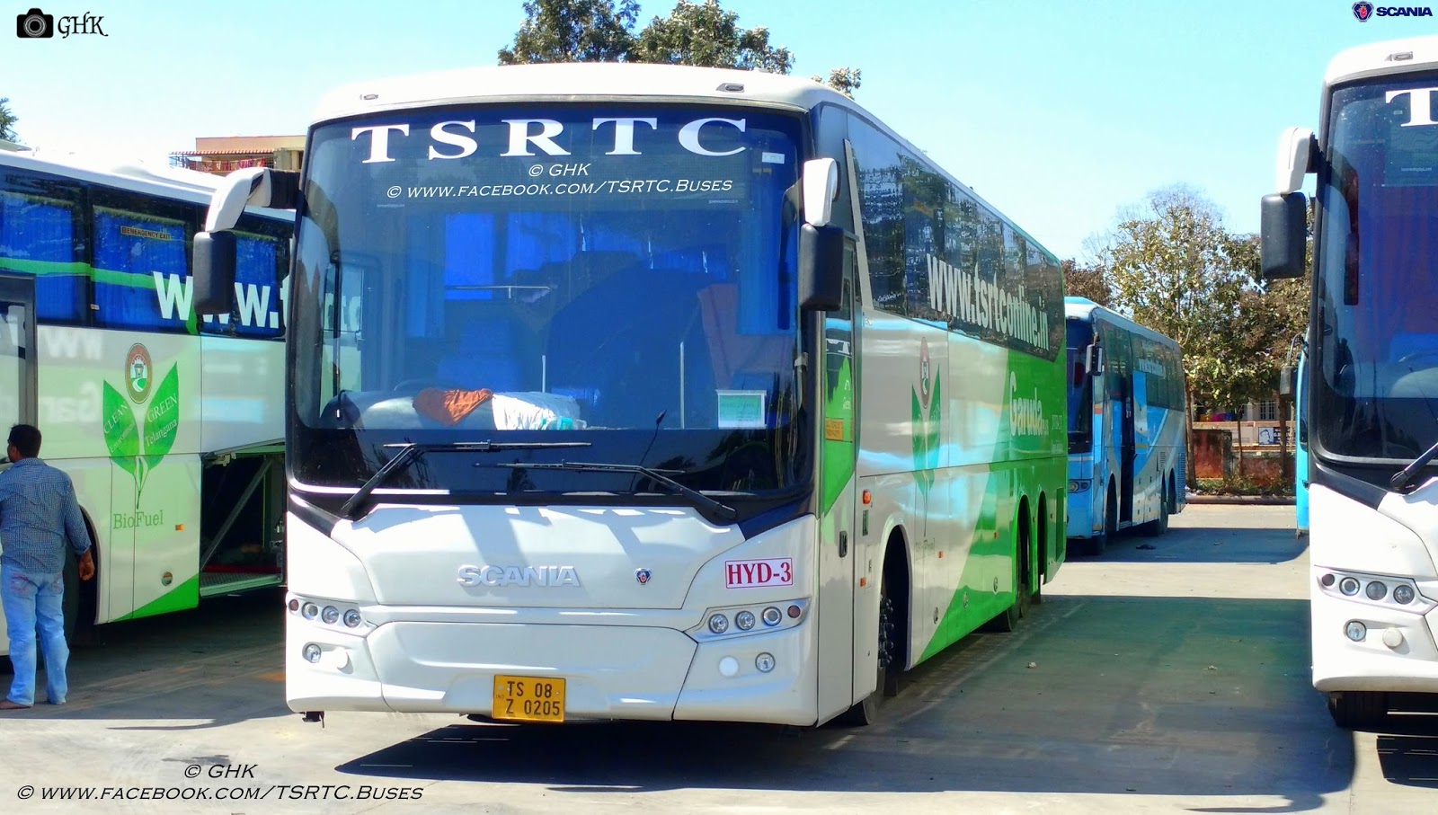 TSRTC BIO DIESEL SCANIA GARUDA PLUS BUSES