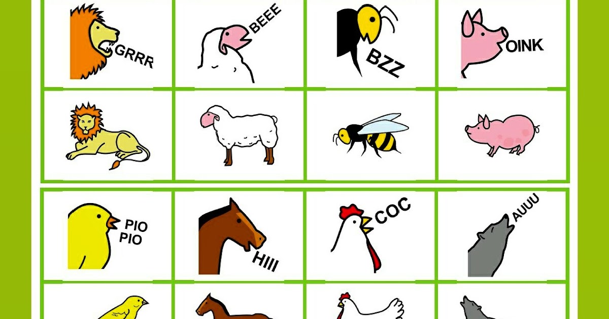 EN EL AULA DE APOYO: ONOMATOPEYAS: voces de animales