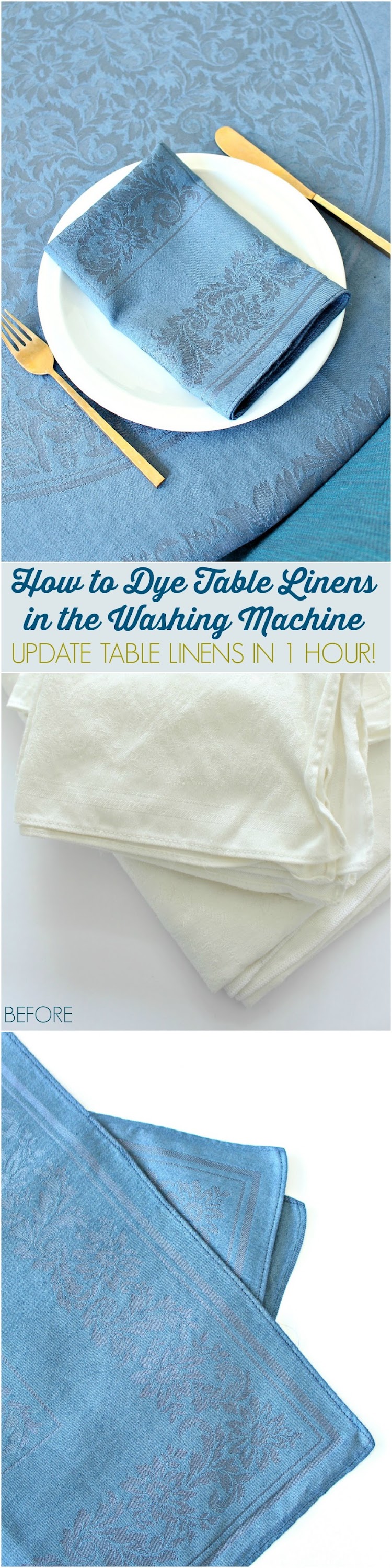 How to Dye Table Linens | iDye Gunmetal | Dans le Lakehouse