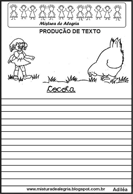PRODUÇÕES DE TEXTOS, TEMAS VARIADOS PARA IMPRIMIR E COLORIR-Mistura de ...
