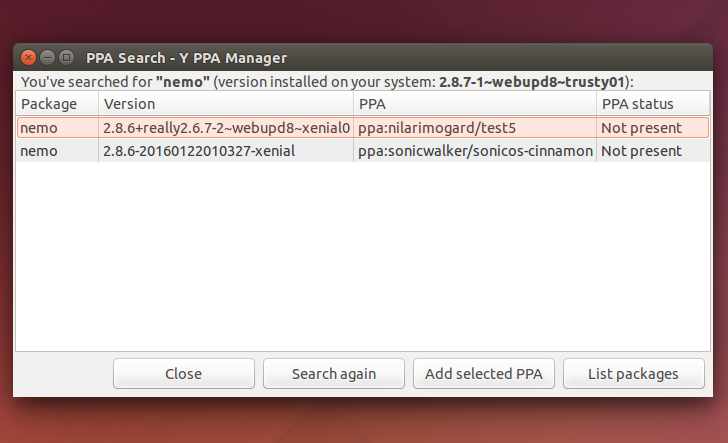 Y PPA Manager Updated With Important Launchpad PPA Search Fix ~ Web Upd8: Ubuntu / Linux blog