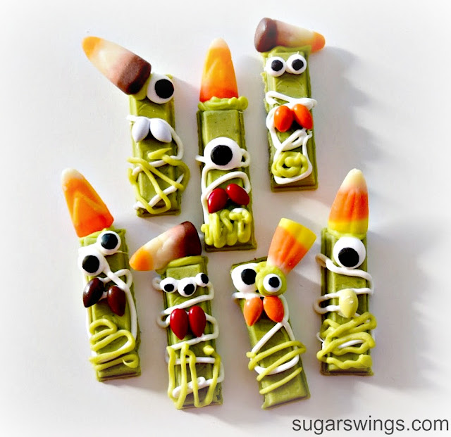 Sugar Swings! Serve Some: Colorful Halloween Candy Monsters