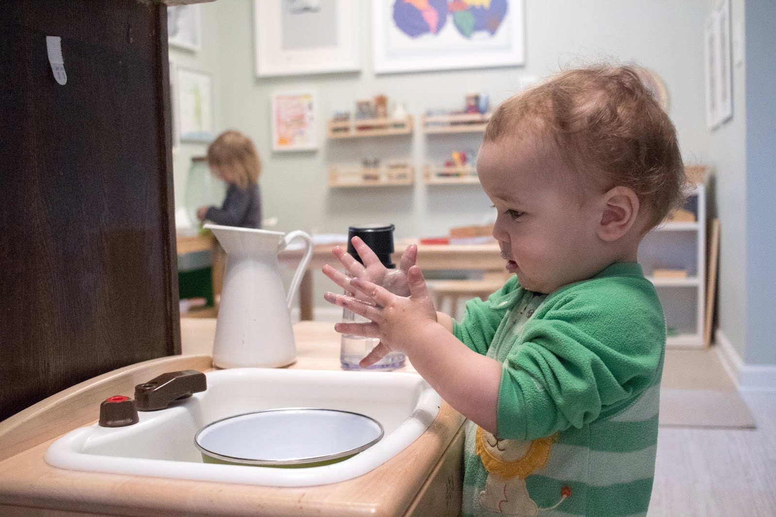 Washing Hands - Montessori Young Toddler Week 18