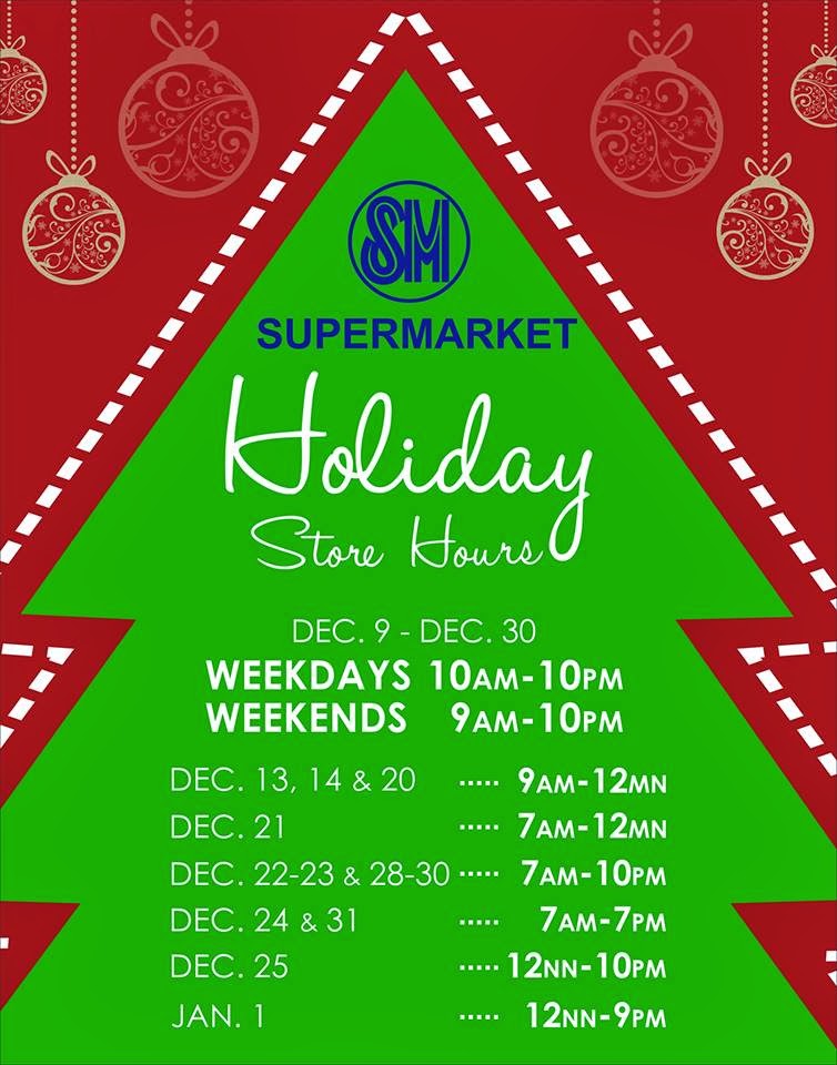 Manila Shopper: Major Malls & Theme Parks' Holiday Schedule 2013