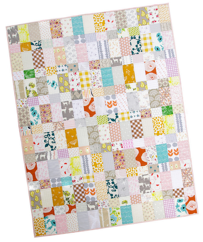 Red Pepper Quilts: Strips and Bricks ~ A Custom Order Baby Quilt