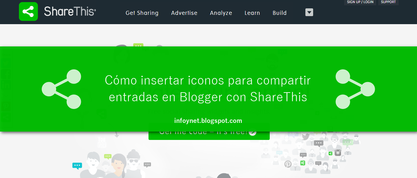InfoNet: Insertar iconos para compartir entradas en Blogger con ShareThis