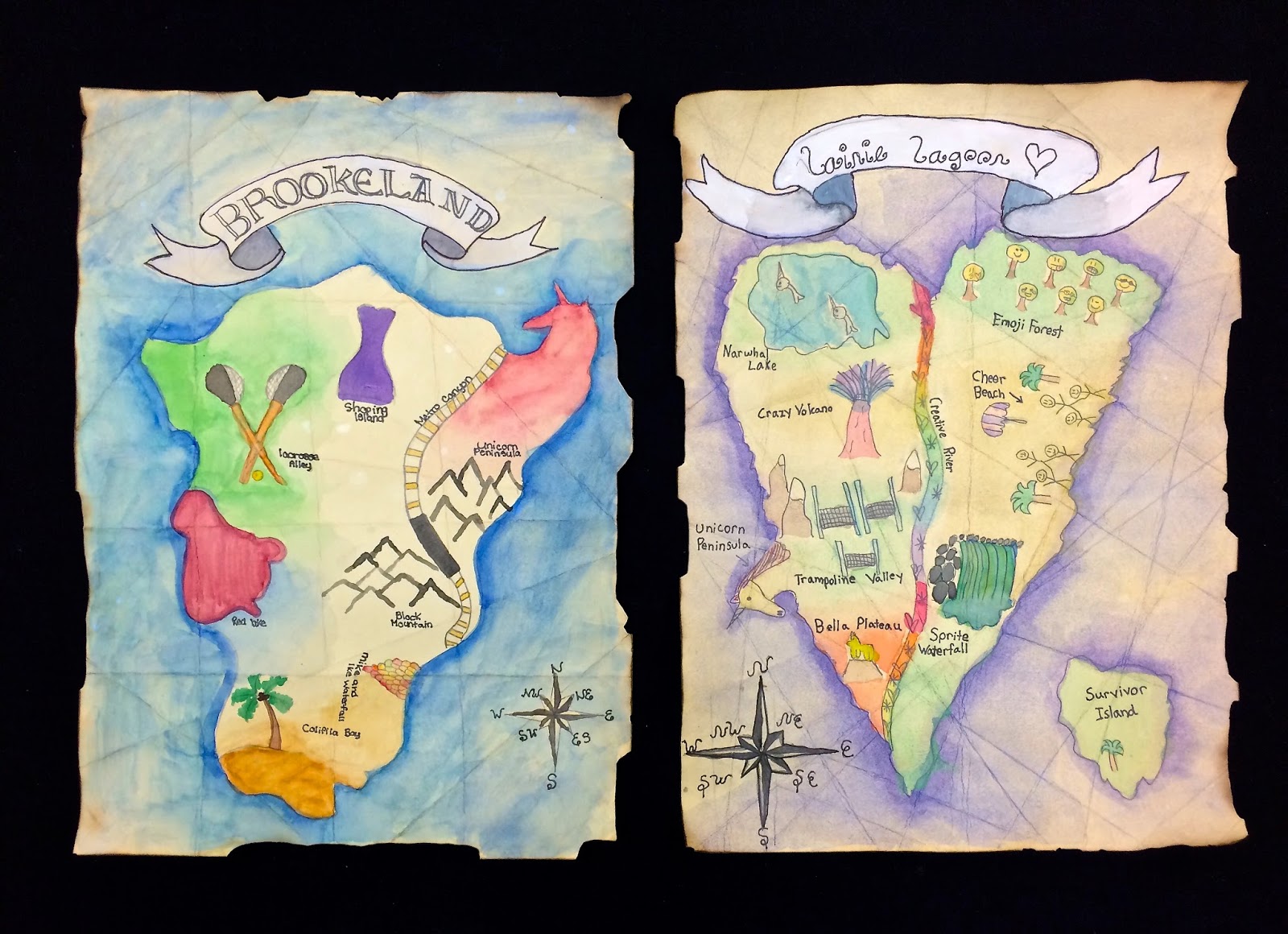 Sixth Grade Art with Mrs. Baxter: Identity Maps-Watercolor