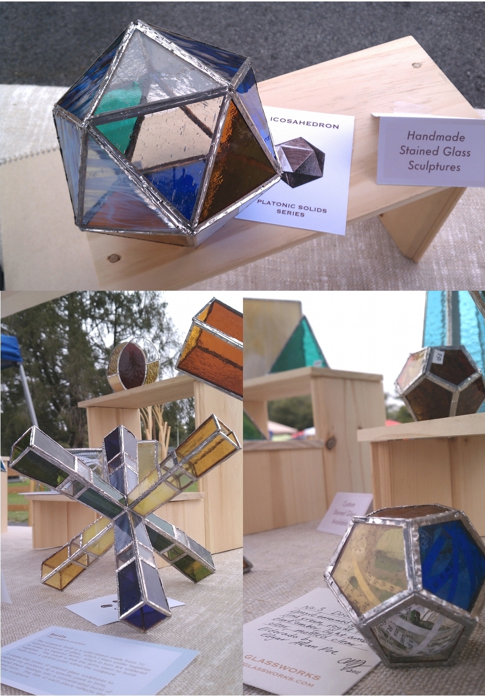 ABJ Glassworks: three-dimensional stained glass art: show: weekend photos