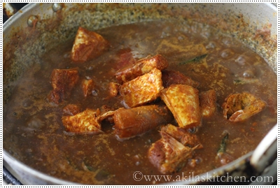 16. If the gravy is thick, add some hot water and let it boil for 15 to ...