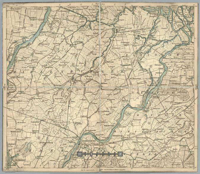 Stary Malbork: Malbork i okolice w 1893 roku - ciekawa mapa