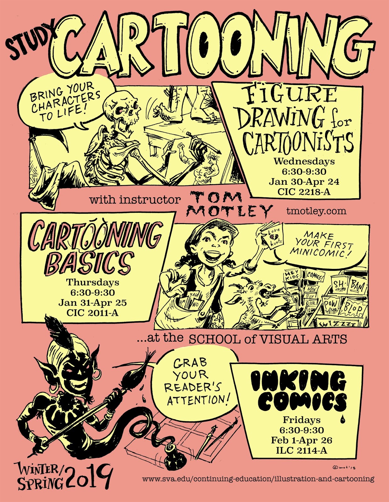 T. Motley, cartooniologist: Winter/Spring Cartooning Courses at SVA